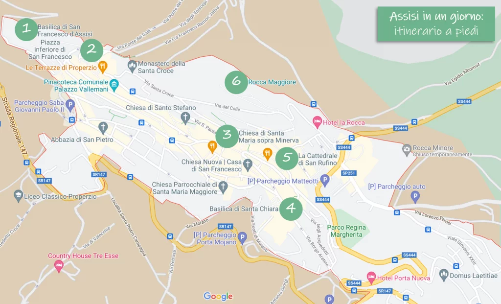 Mappa Di Assisi Pictures Walking Tour Of Assisi: Map And Route!